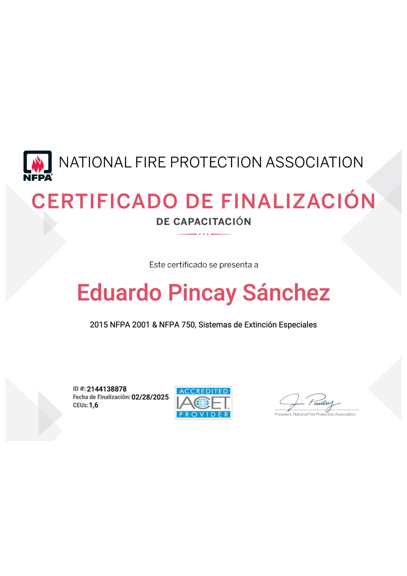 Certificaciones - SEGUMAR SCI SA